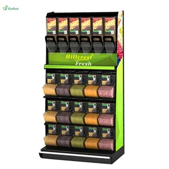 Ecobox Candy Store Snack Display Racks Grain Storage Shelf With Bulk ...
