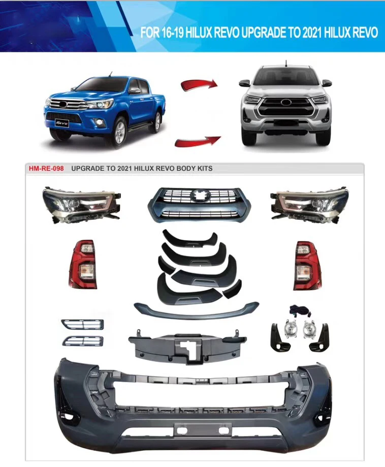 4x4 Body Kits For Toyota Hilux Revo 2015-2017 Upgrade To 2020 Body Kits ...