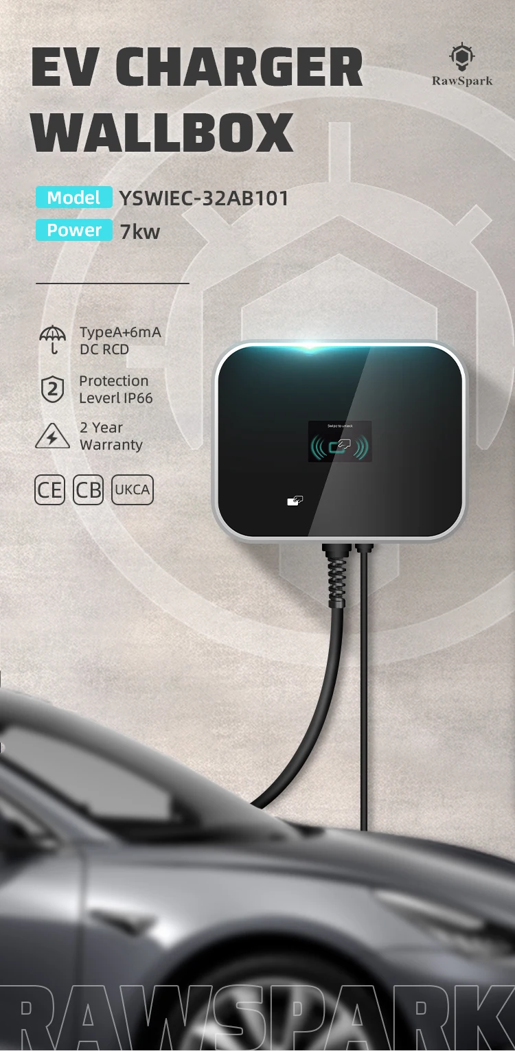 Wallbox 7.4kw Level 2 Fast Charging Station Ev Wall Charger 32a Wall ...