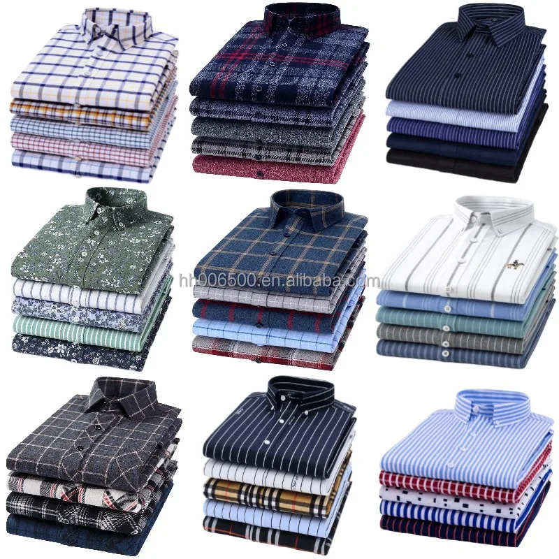 Custom New Logo Men's Plaid Flannel Business Shirt 100% Cotton Plus ...