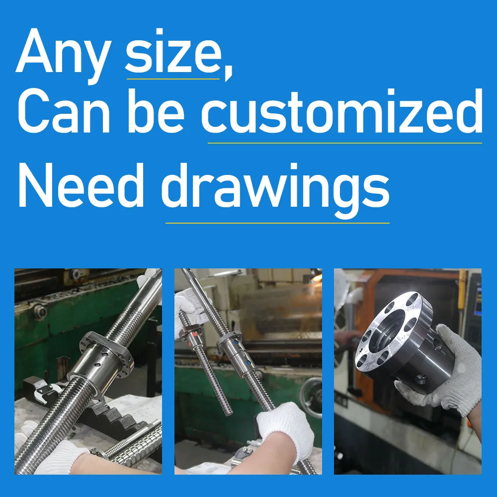Ball Screw 1002 Customised Drawing C7 C5 Precision Ballscrew Sfu1605 ...