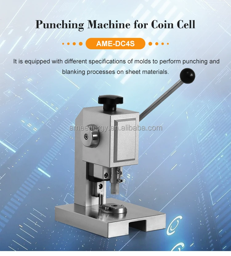 Manual Coin Cell Electrode Disc Cutting Punching Machine For Coin Cell ...