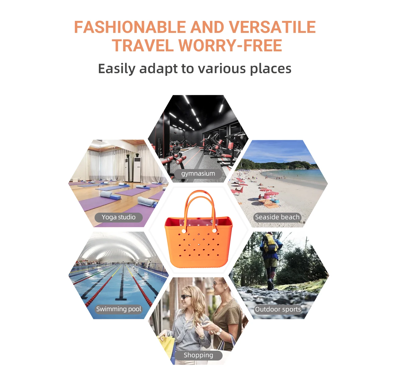 Hot Factory Wholesale Fashion Beach Waterproof Eva Silicone Summer Rubber Handbags Custom Logo ...