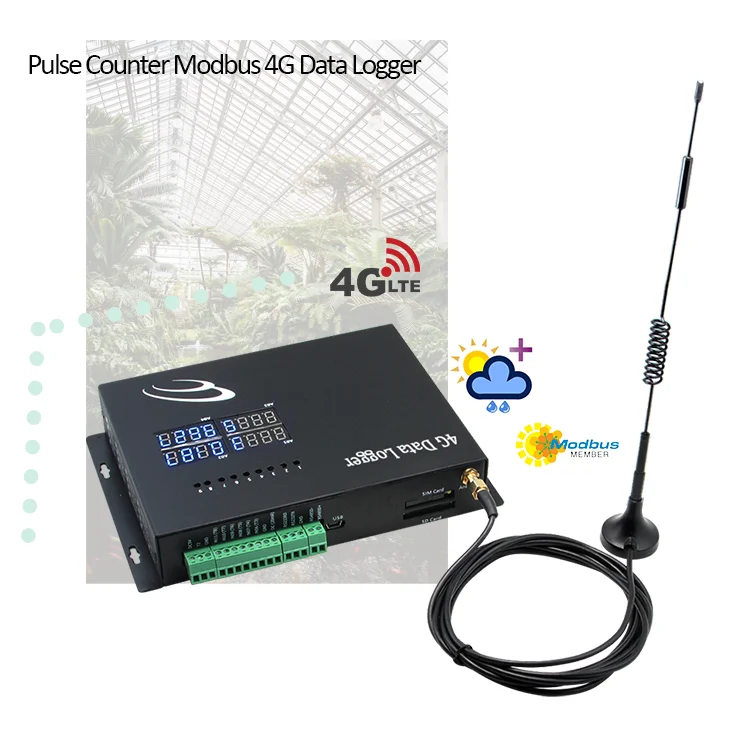 Modbus Datalogger Temperature And 4g Mobile Telemetry System 