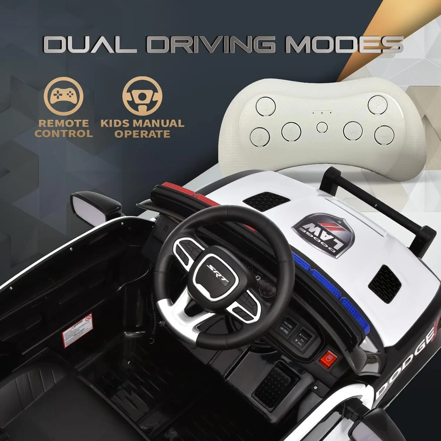 Wholesale Licensed Dodge 12V Remote Control Car for Kids