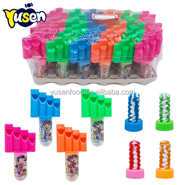 OEM Halal Fruit Flavored Lollipop with Toy Harmonica Hard Candy Toys ...