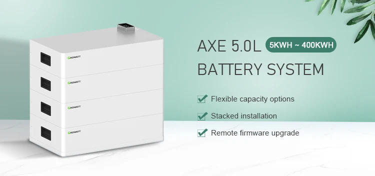 Growatt AXE 5kWh Lithium Battery - Modular, Deep Cycle Energy Storage ...