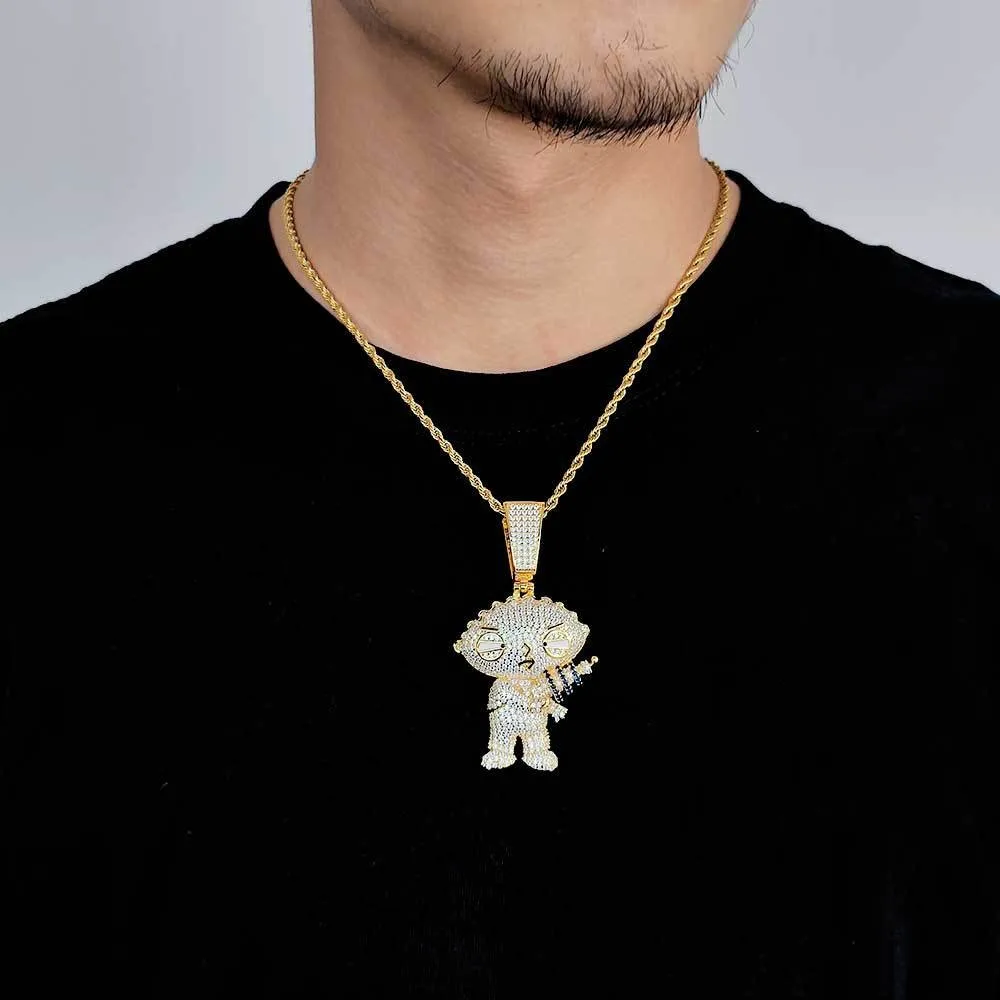 Custom Hip Hop Diamond Moissanite Colorful Pendant Jewelry Gengar Oem ...