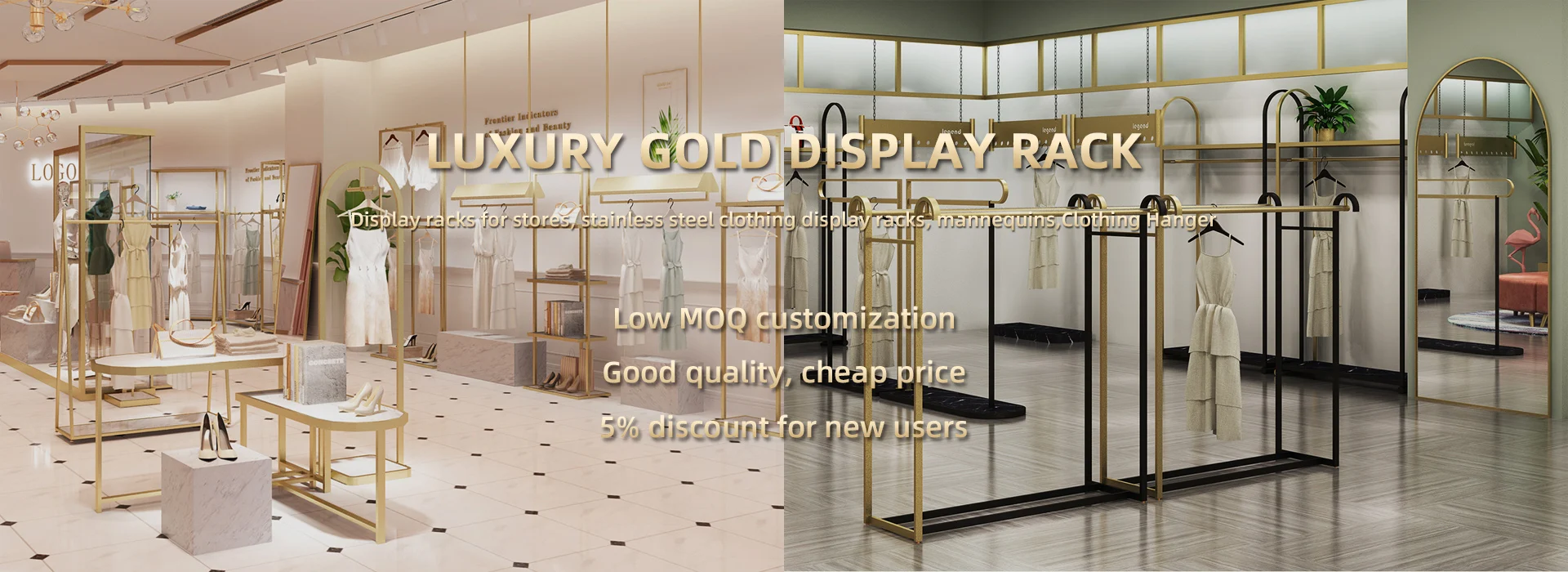 Guangzhou Luxury Gold Display Products Ltd. - clothing rack, mannequin