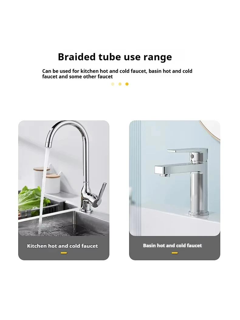 Modern Design Stainless Steel Wire Braided PVC Toilet Wash Basin Water ...