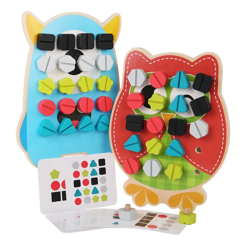 Educational Toy Shape Matching Tool Toy Wooden Busy Board Diy Wooden ...