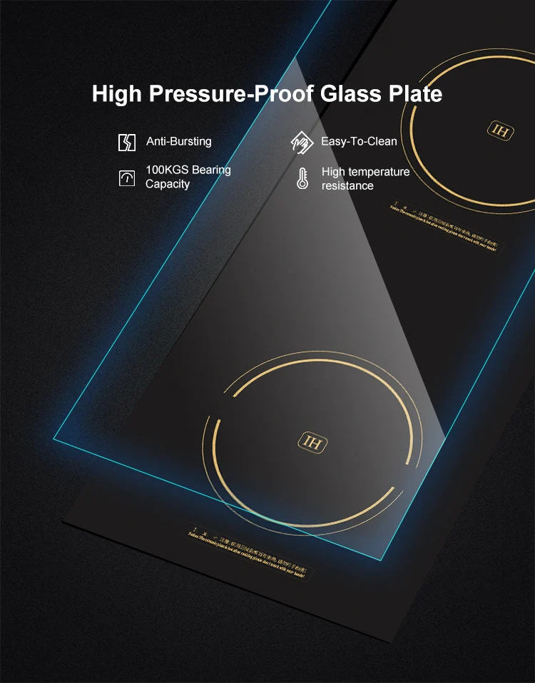 Six-eye Commercial Kitchen 6 Head Zone 380v Induction Stove Hob Range ...