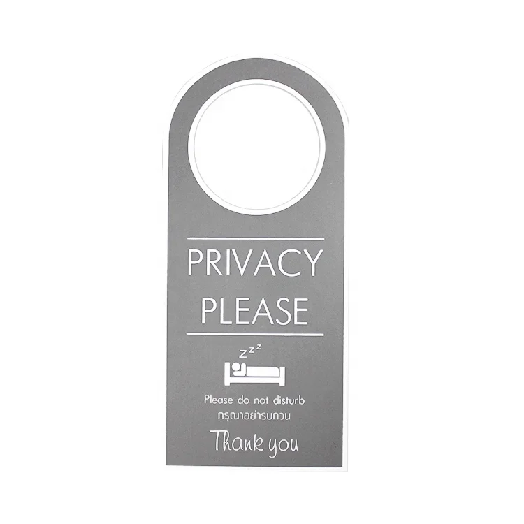 Hotel Room Amenities Set - Eco-Friendly Plastic Door Signs