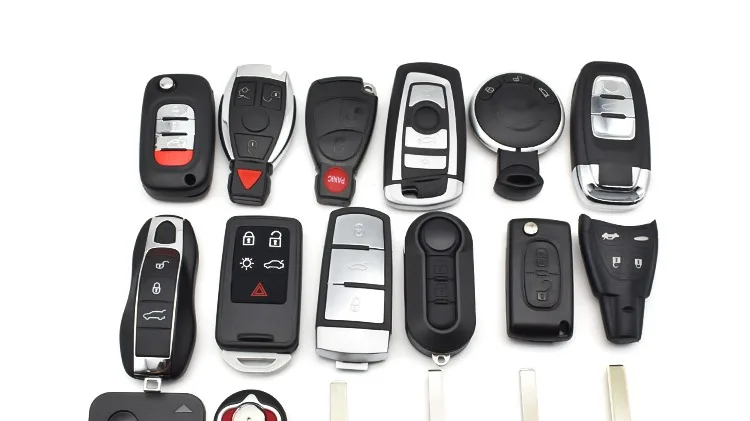 Replacement Car Key A-udi 3 Button Smart Key Shell Fob With Battery ...