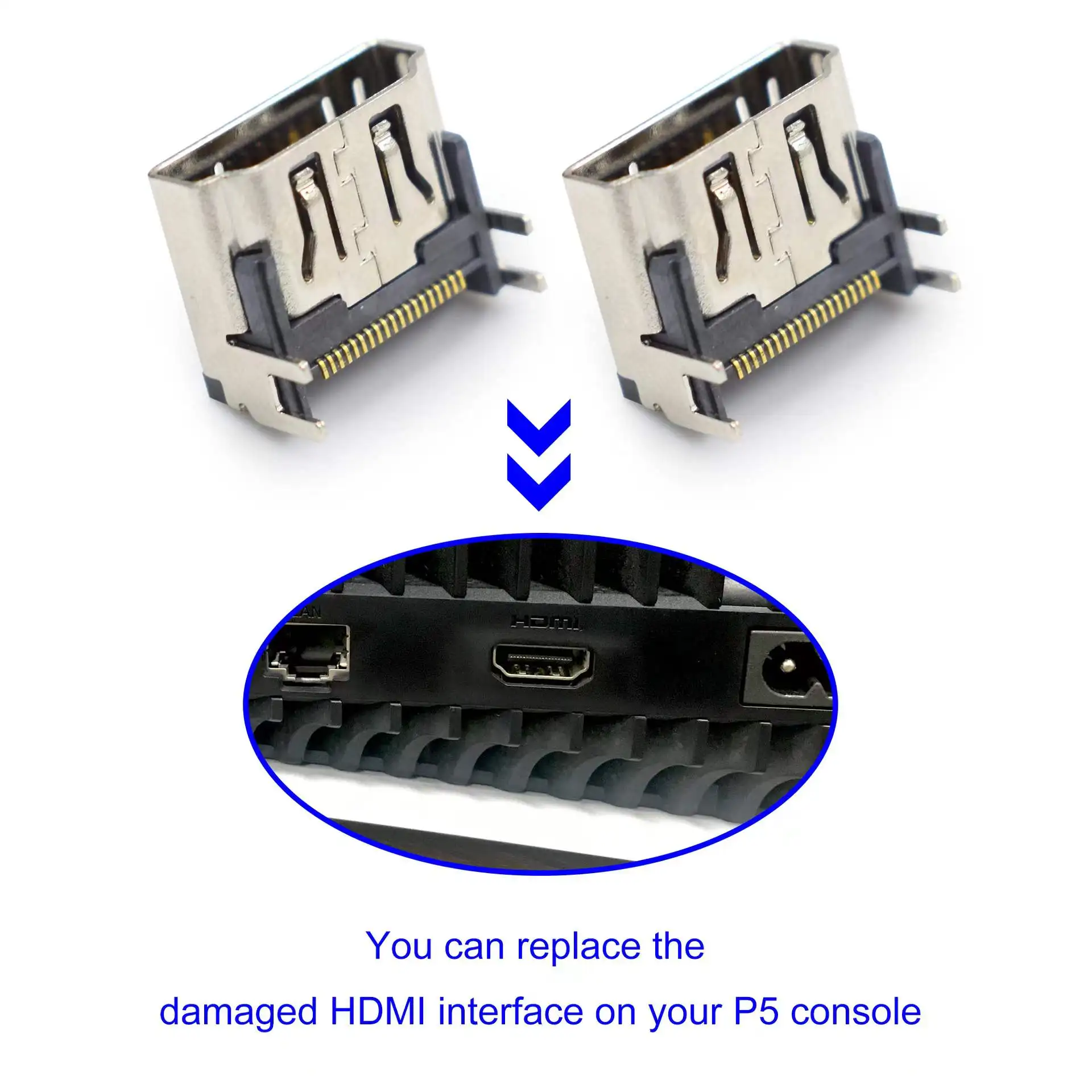 Replacement Hdmi Port Socket For Ps5 Console Original Hd Port For ...