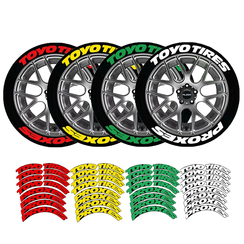 Tire Lettering Sticker TO YO TIRES PROXES Car Body Decoration PVC ...