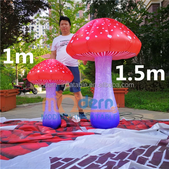 Custom Size Giant Inflatable Mushroom Model with LED Light
