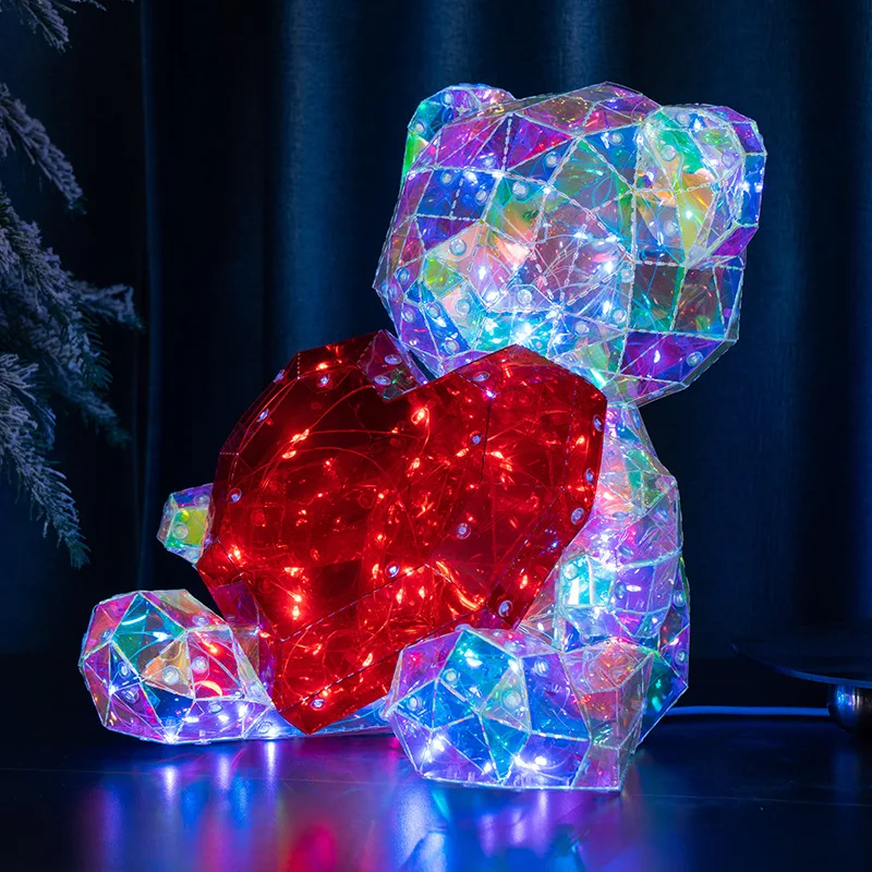 Custom LED Bear - Colorful Bear for Valentine's Day Gift
