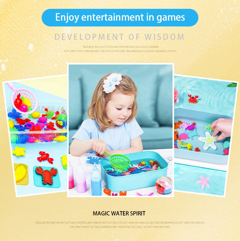 Custom Creative Water Floating Animal Beads Kit Magic Water Elf Toy Kit ...