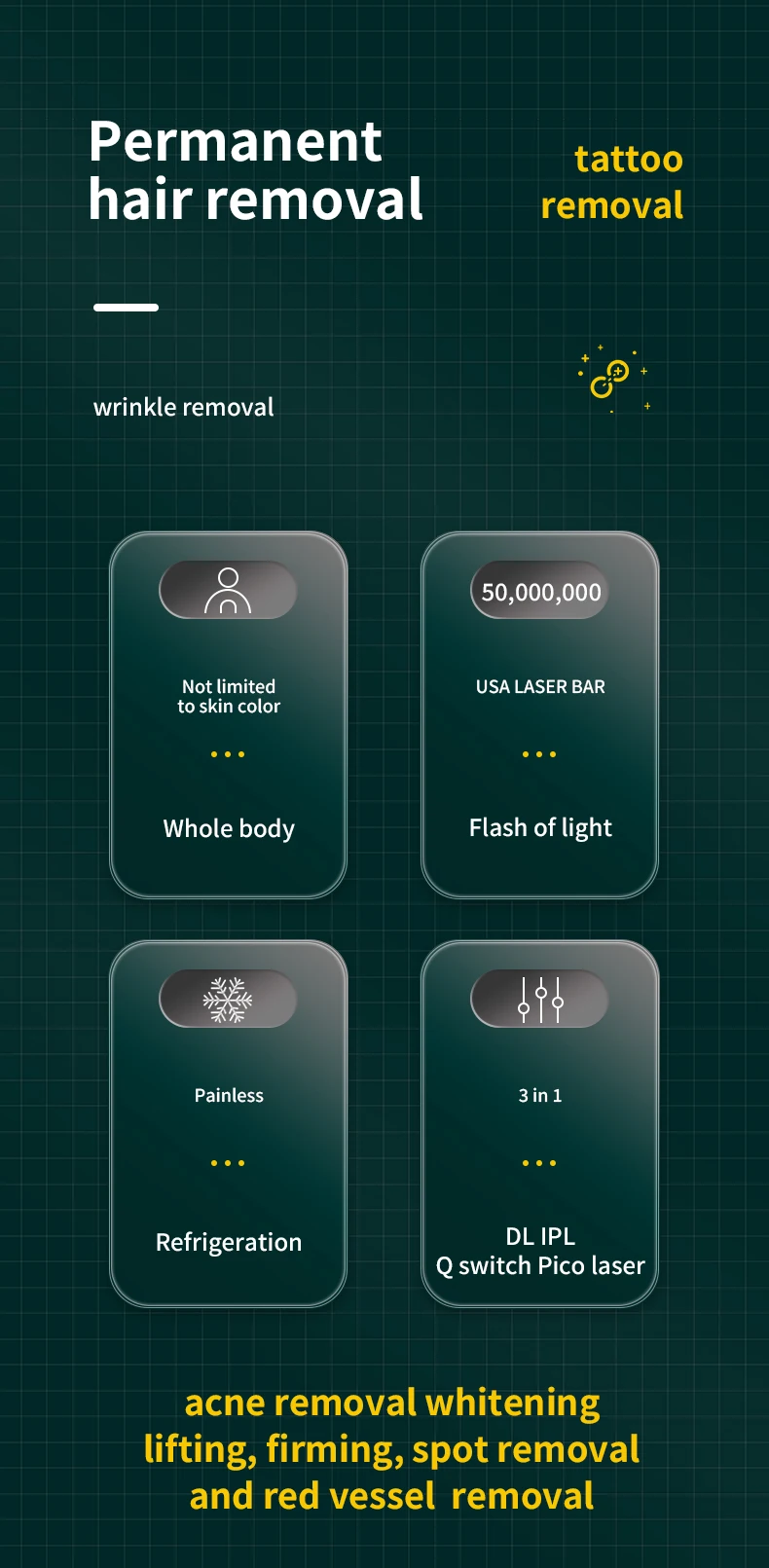 Latest Styles 3 In 1 Dl,Ipl,Yag Beauty Instrument Diode Laser ...