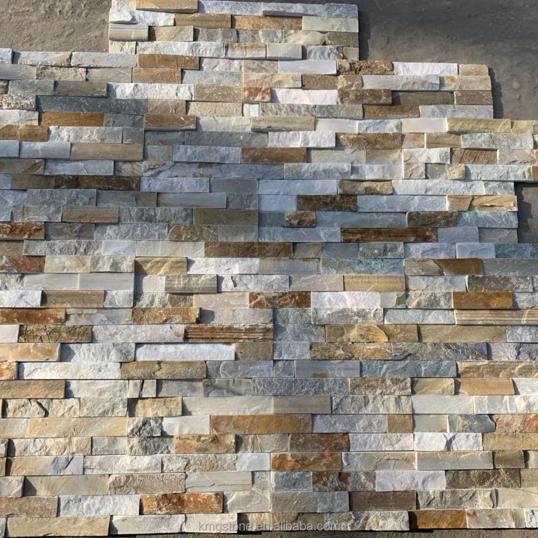 Natural Mix Slate Culture Stone Exterior Stone Wall Cladding Stone Wall ...
