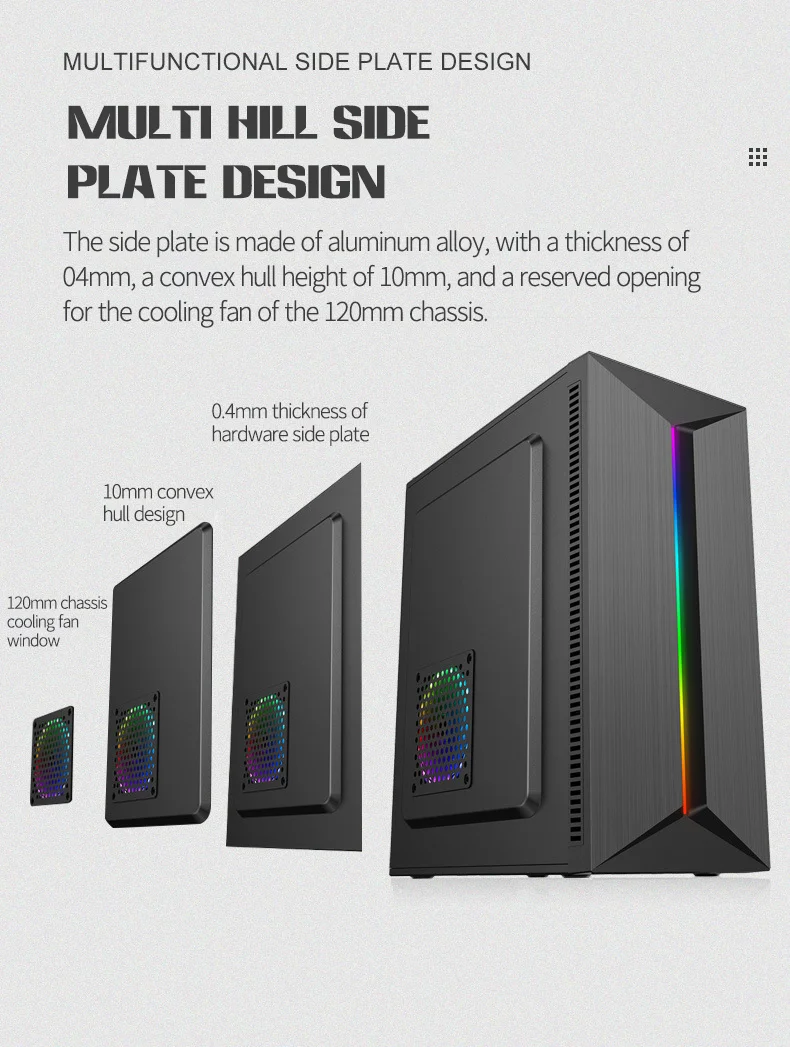 Factory OEM Custom Office Computer PC Case MATX Cases & Towers Acrylic ...