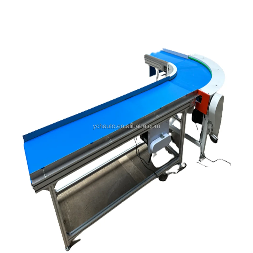 Electromagnetic Conveyor Belt Incline 90 Degree Power Turn Bags Food ...