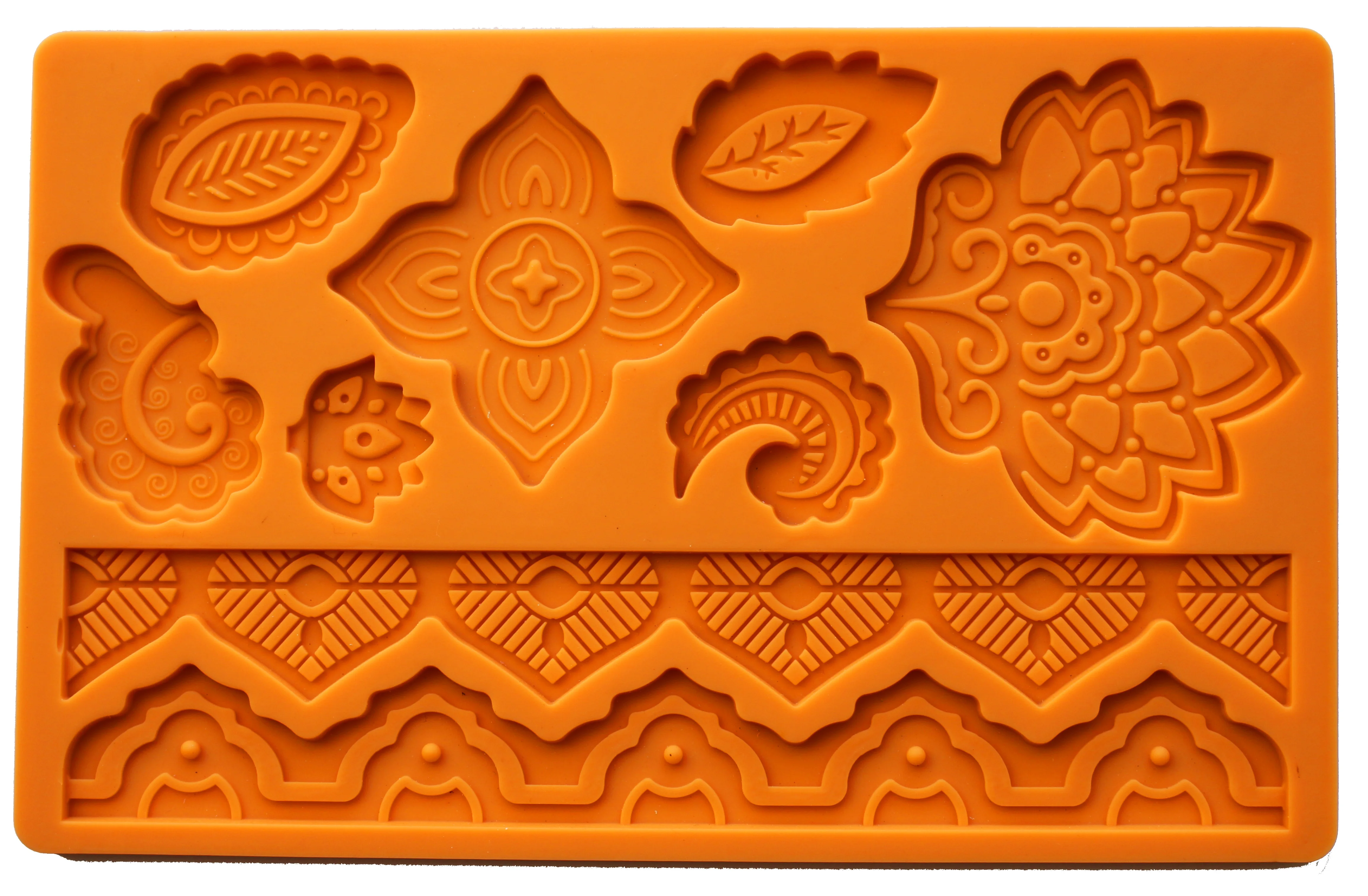 Wholesale Cake Decorating Fondant Stamp Tools Silicone Lace Emboss Mold ...