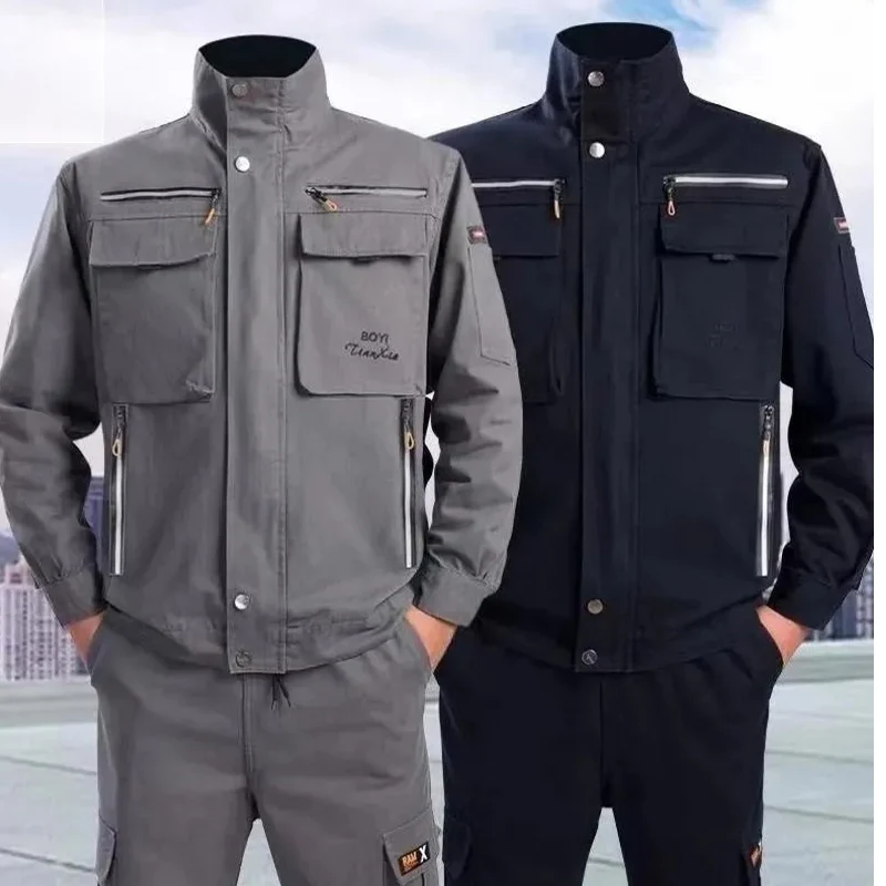 Factory Men's Mechanical Workers Work Clothes Work Jackets Long Pants ...