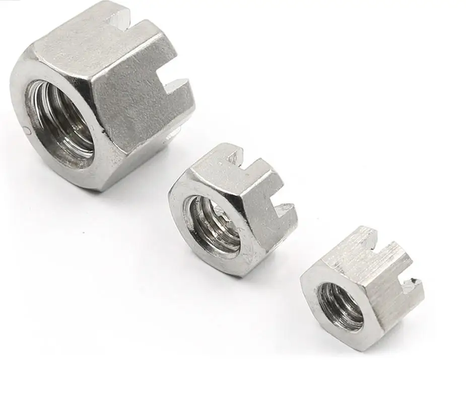Bolt And Nuts Cnc All Size Stainless Steel Hexagon Slotted And Castle ...