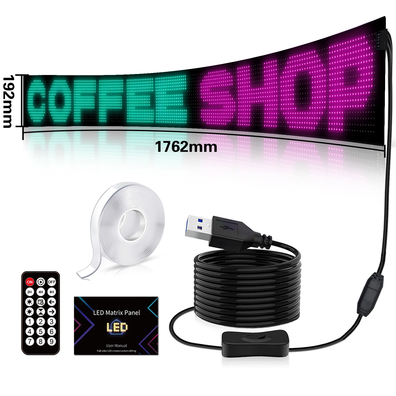 Universal 1762*192mm Led Matrix Panel Waterproof Ip65 App Remote ...