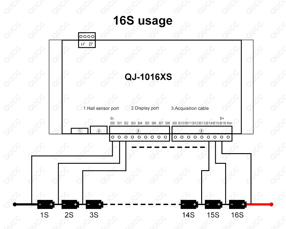 Qucc 10s~16s Smart Bms Li-ion Lifepo4 High Voltage Dc Relay 500a 36v ...