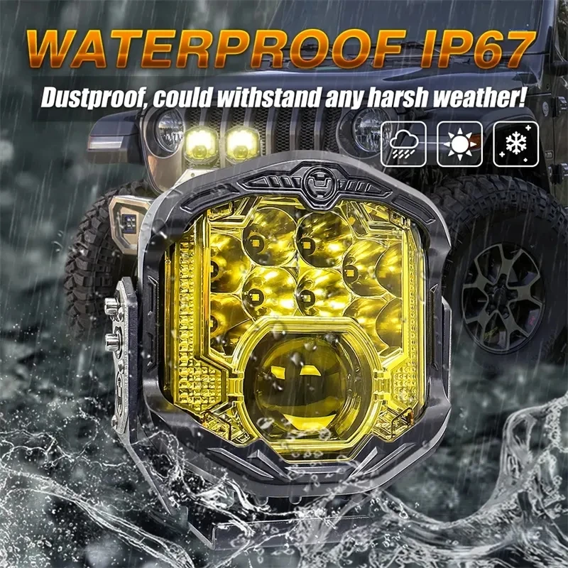 Truck JL Chevy Motor Offroad 4x4 Baja Light 9-32V 95W LED Laser Light ...