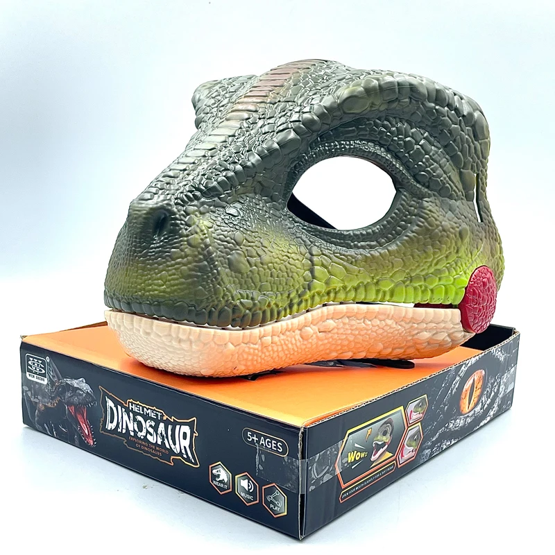 2024 Halloween Kids Adults Realistic Velociraptor Dinosaur Mask Animal ...