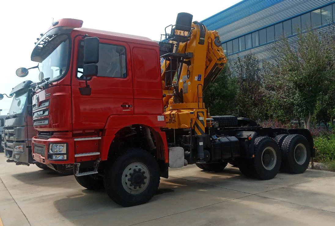 400 hp 6x4 Shacman F3000 Truck Tractor Mounted Crane Folding Arm Crane ...