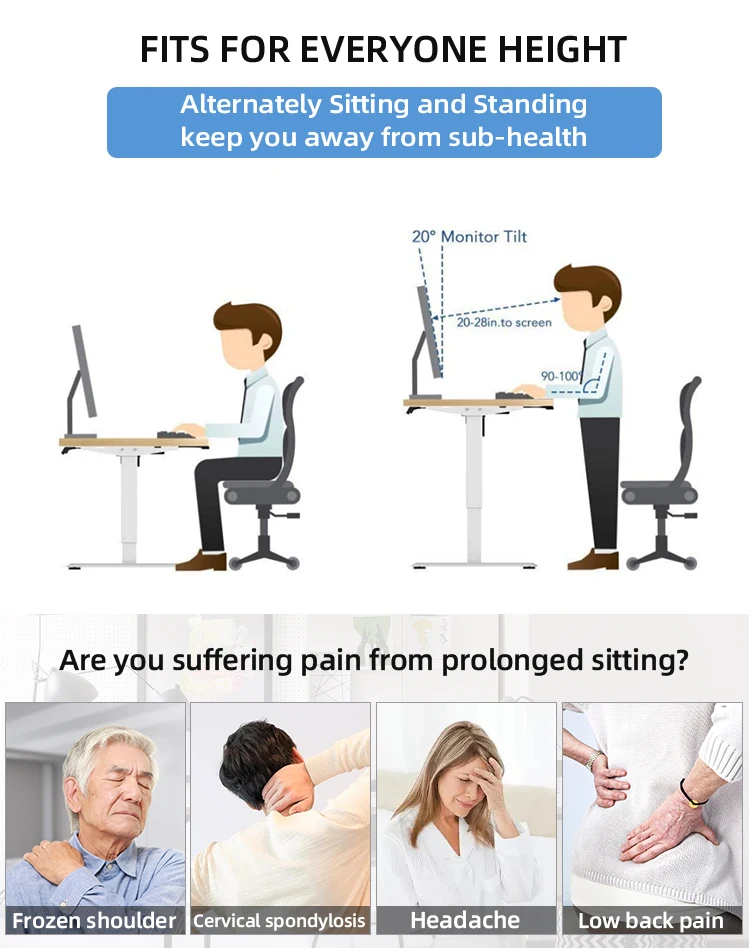 Hc Stand Up Office Table Office Standing Desk Height Adjustable ...