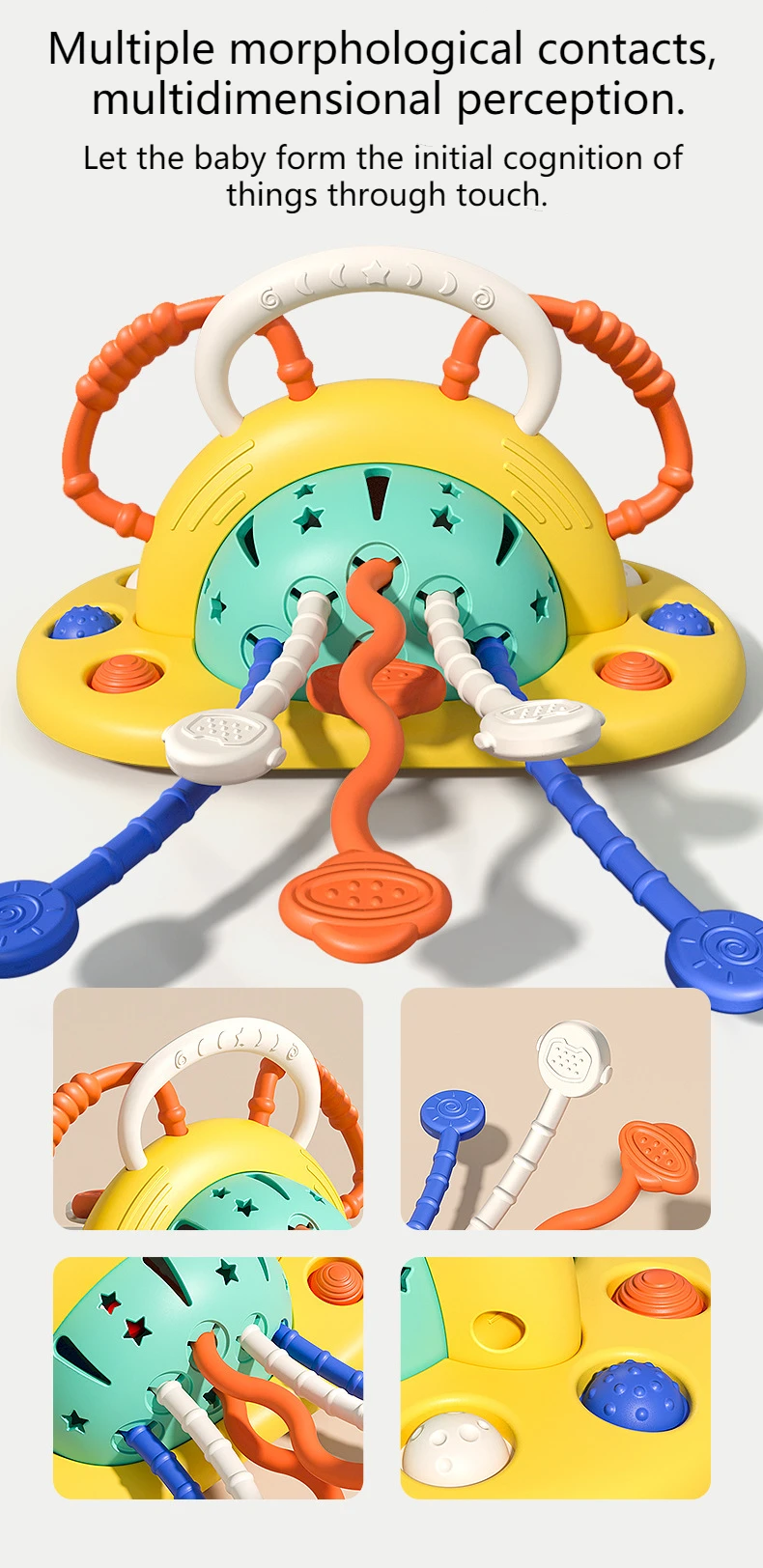 Baby Pull String Toys Exercise Hand Fine Motor And Color Cognitive ...