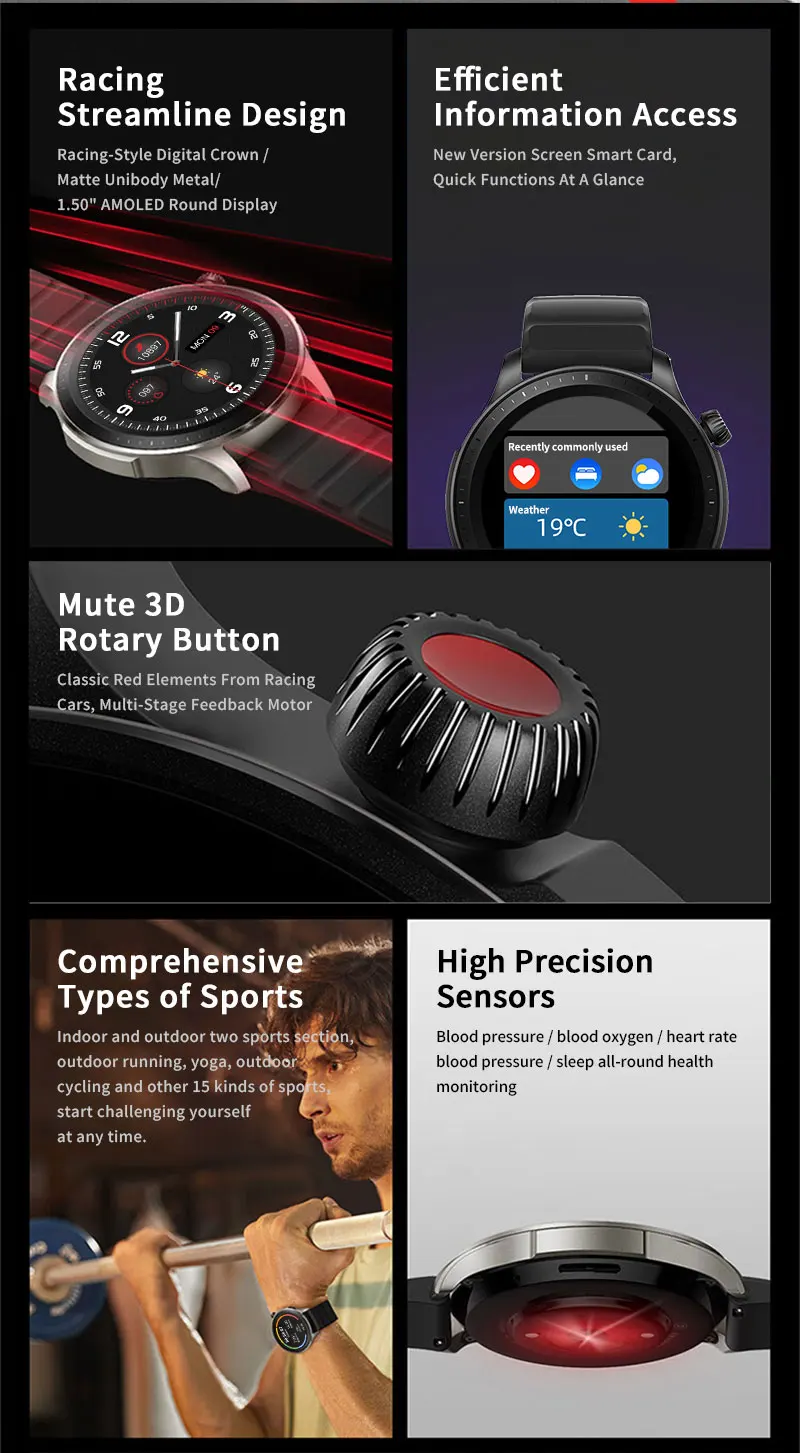 Maitufit MTR4 Smart Watch - Heart Rate & Blood Pressure Monitor