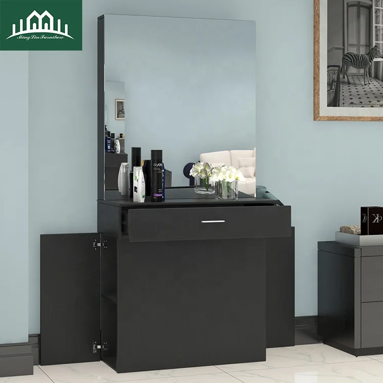 170cm Black Barber Table Modern Simple Hairdressing Table Barber Table ...