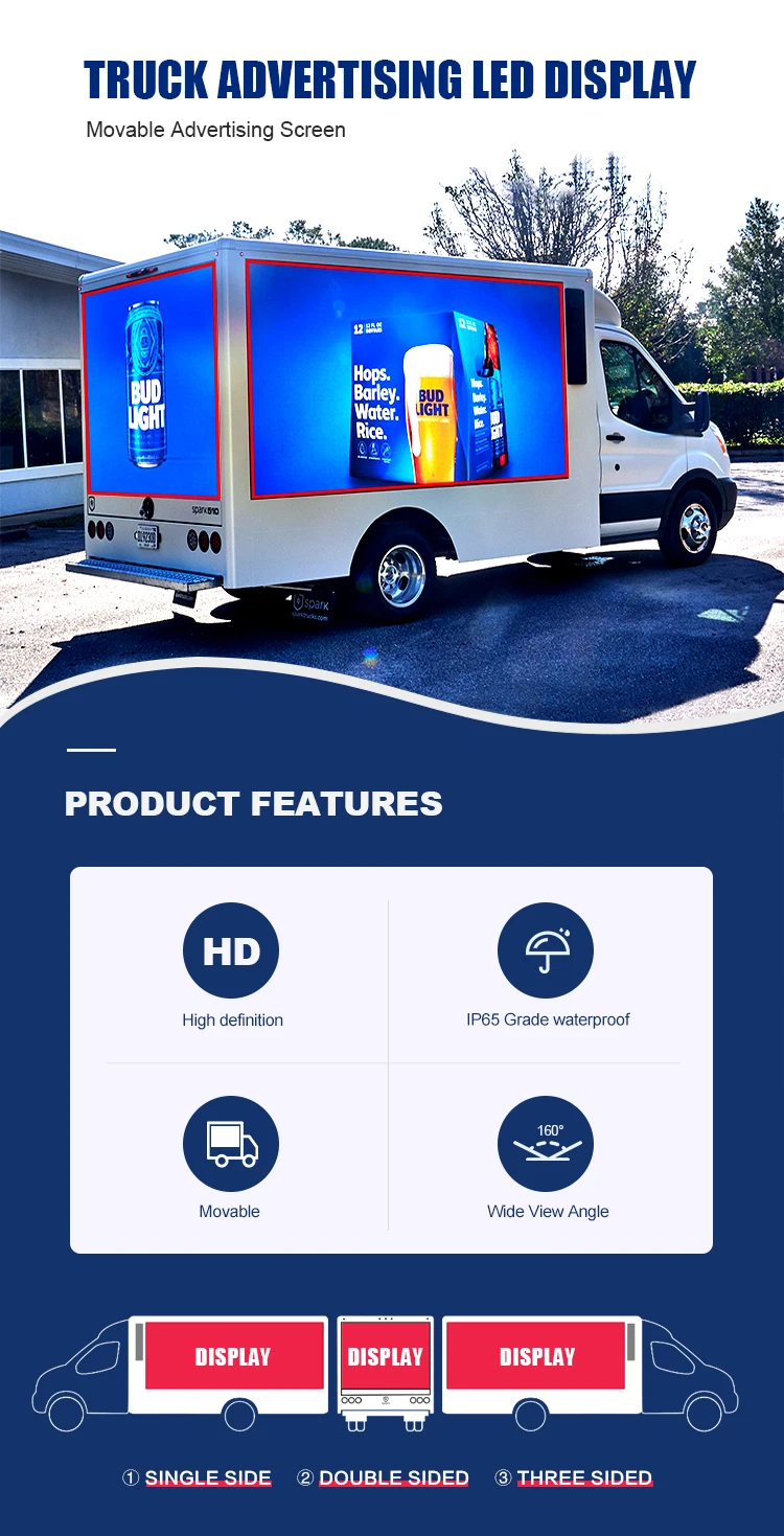 Large Hd Digital Billboard Sign Outdoor Mobile Truck Advertising Led ...