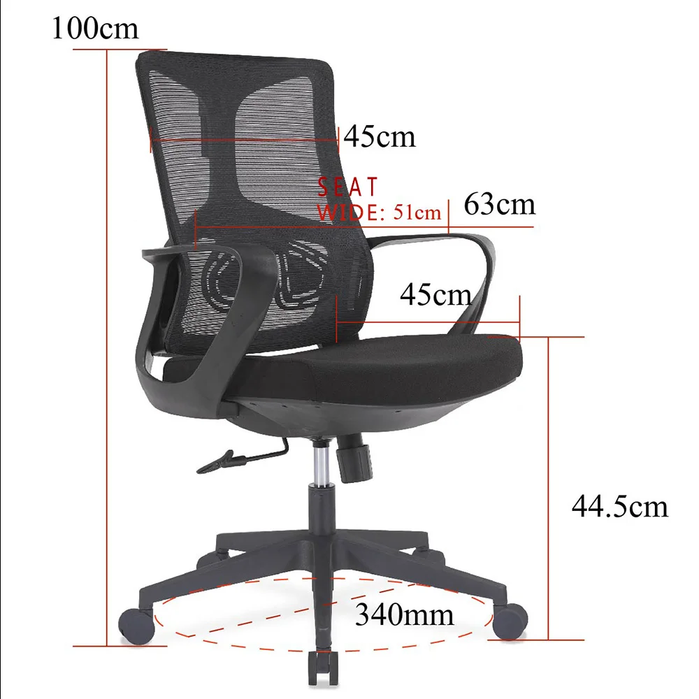 Modern Mesh Swivel Chair Manager Staff Lift Movable Working Space ...