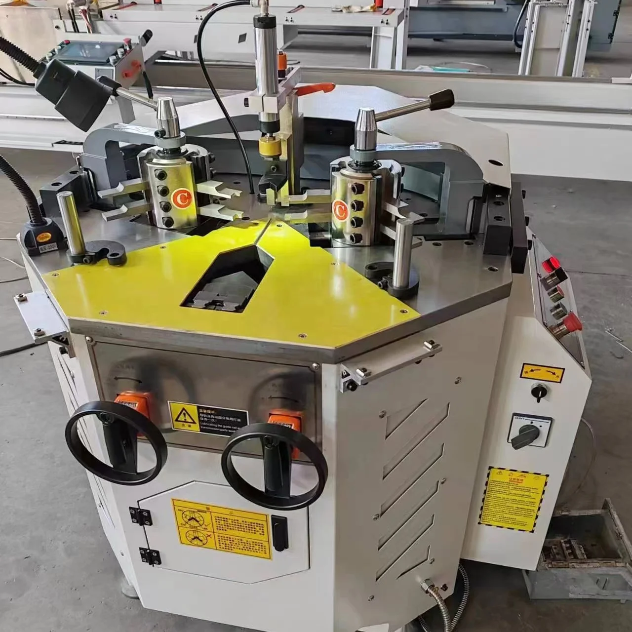 Aluminium Profile Single Head Corner Crimping Machine With Rotating ...