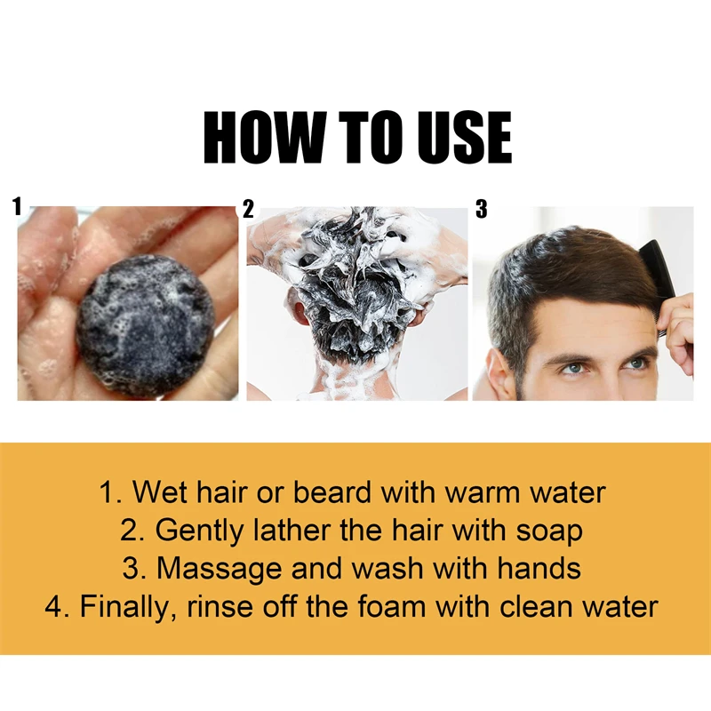 Jaysuing Black Soap - Natural Shampoo for Grey Coverage