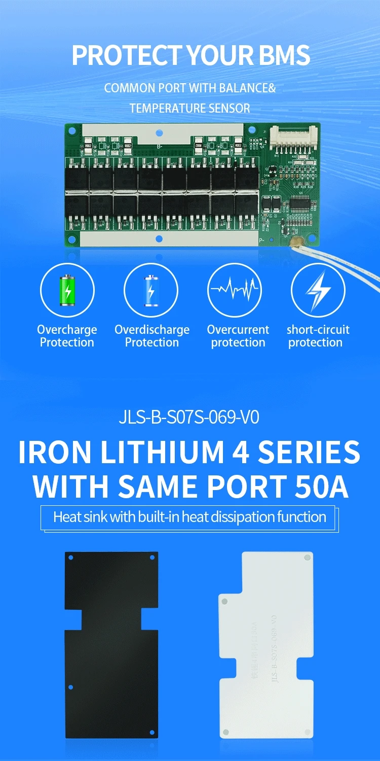 Bms Battery Management System Pcb Big Current 50a 24s Bms For Lithium ...