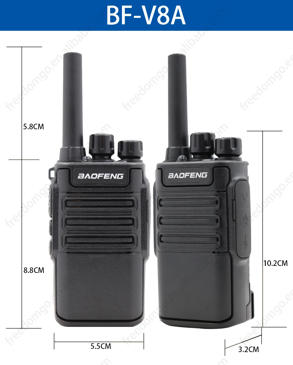 New Baofeng Bf-v8a Ham Radio Fm Uhf 400-470mhz Long Range Ham Portable ...
