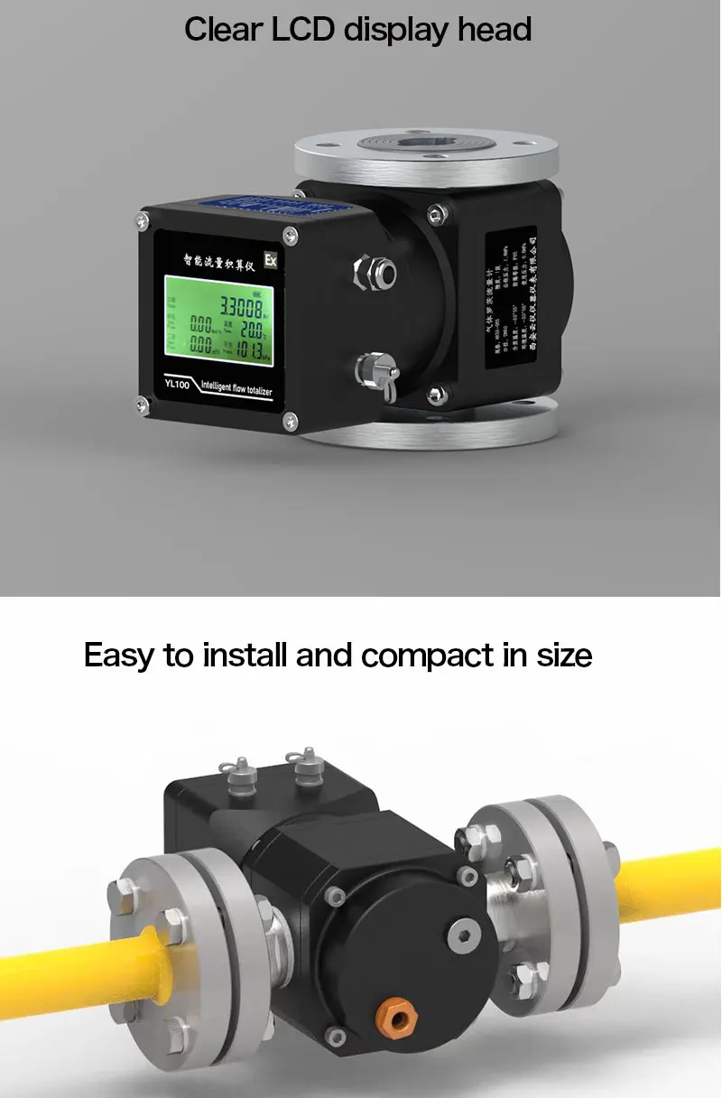 Yunyi Smart Intelligent Digital Industry Smart Natural Lpg Gas Flow Meter Turbine Pipeline Roots ...