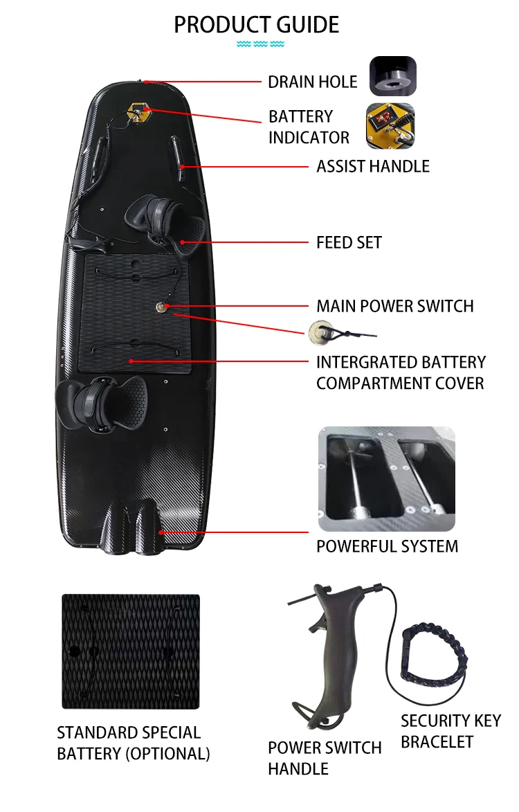 2024 Electric Jet Lithium Battery Powered Sup Jet Surfboard