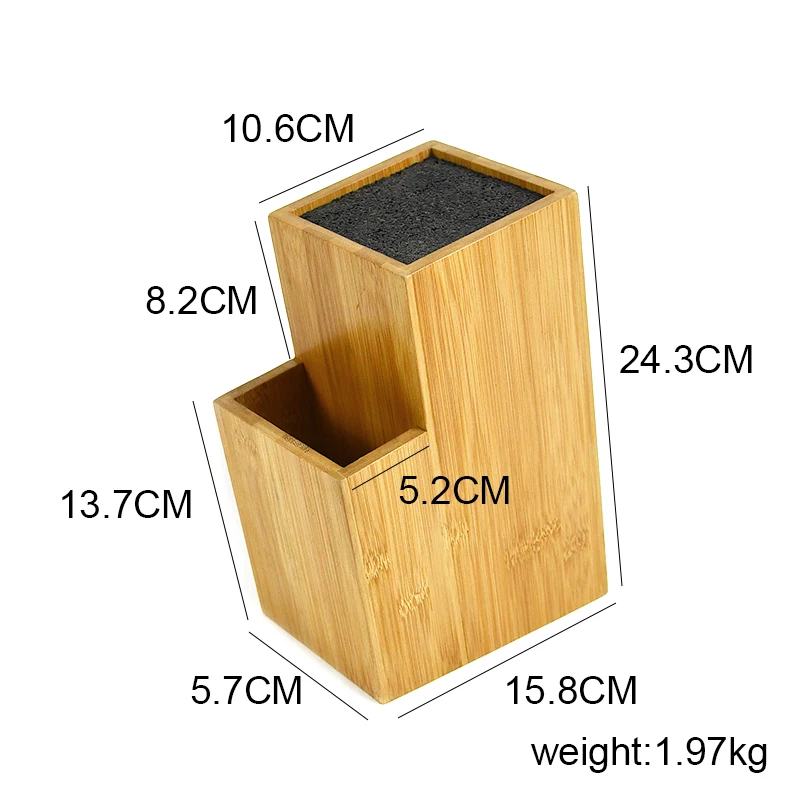 Hot Selling Universal Bamboo Knife Holder Kitchen Storage Rack With ...