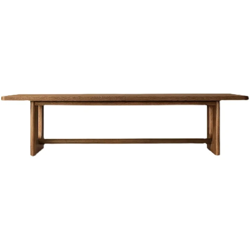 Wooden Long Dining Table - Adjustable, Stylish, and Durable