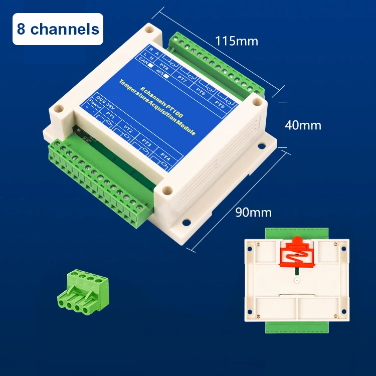 2/4/8/16 Channels PT100 & Thermocouple Sensor Module